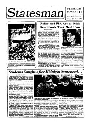 "The Statesman, v. 21, i. 36" by Stony Brook University